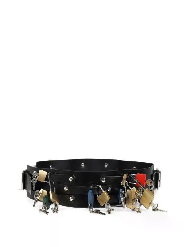 MARKING DISTANCE Pont Des Arts Padlock Leather Belt