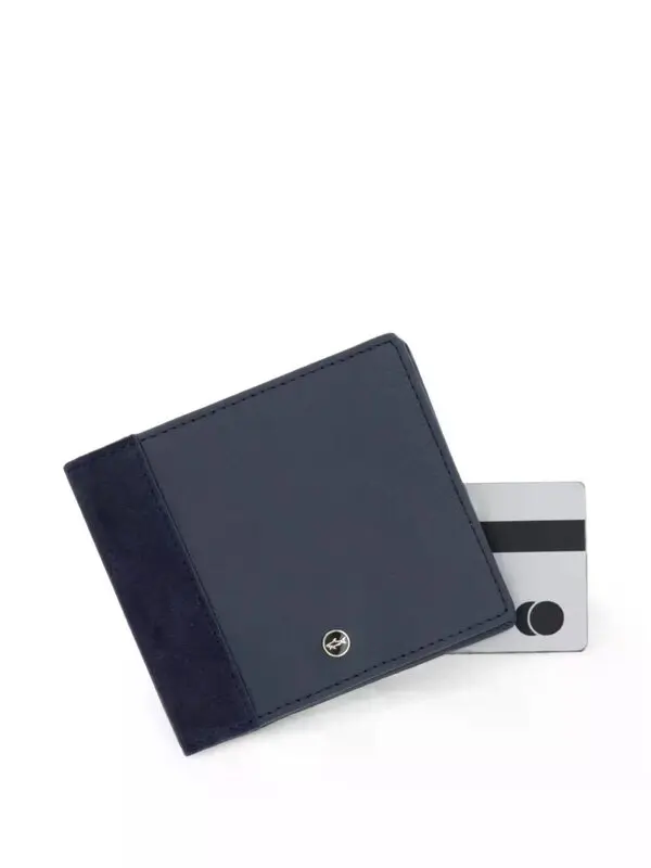 Paul & Shark Suede-panelled Bifold Wallet