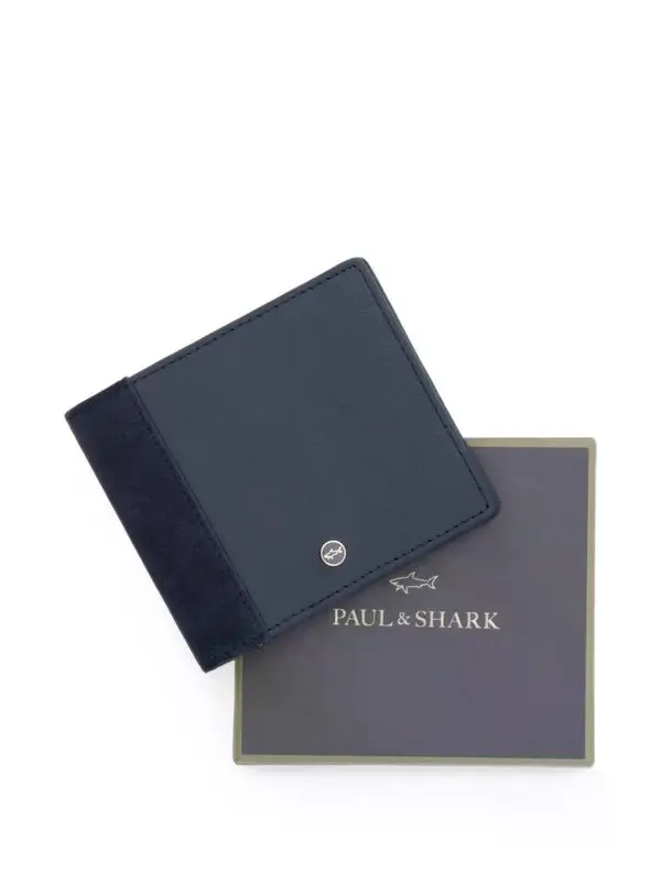 Paul & Shark Suede-panelled Bifold Wallet