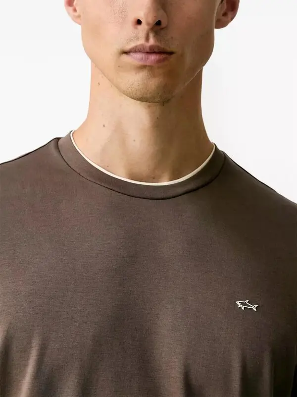 Paul & Shark Logo-plaque Layered-neck T-shirt