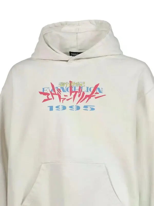 EVANGELI0N 95 Graphic-print Cotton Hoodie