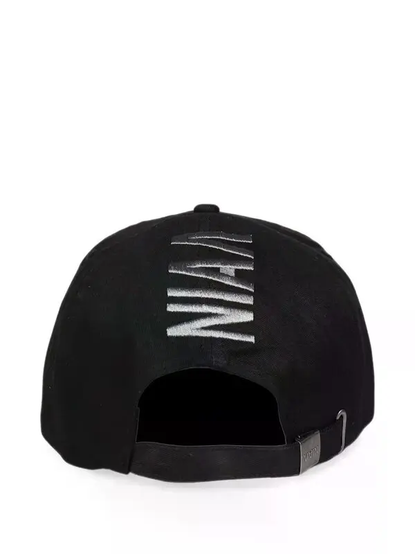 VAIN Embroidered Waxed-cotton Baseball Cap