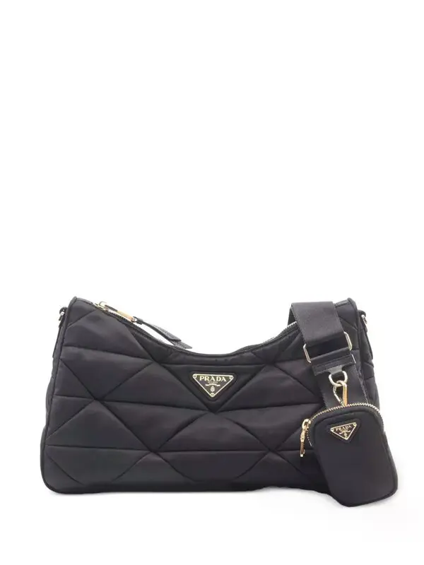 Prada Re-nylon Tessuto Quilted Shoulder Bag - Black