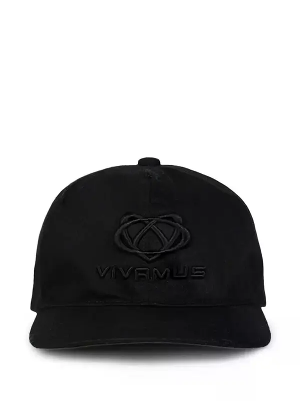 VIVAMUS Distressed Logo-embroidered Cap - Black
