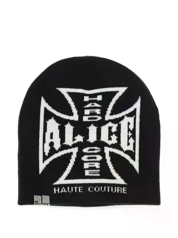 N.HOOLYWOOD Chopper Jacquard Beanie Hat - Black