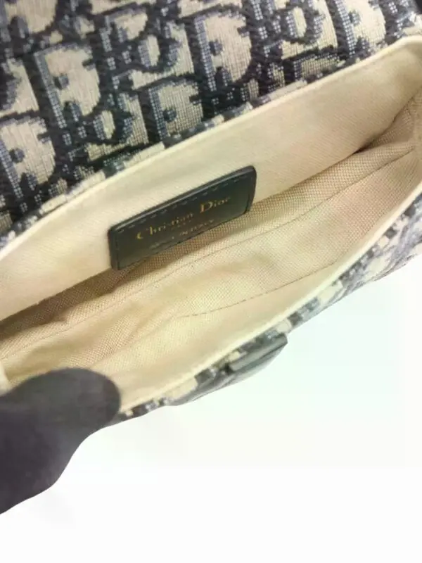 Dior 2000-2026 Mini Oblique Canvas Saddle Bag Satchel