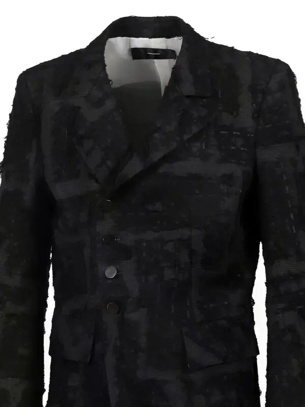 MINUS Distressed Checked Tailored Blazer