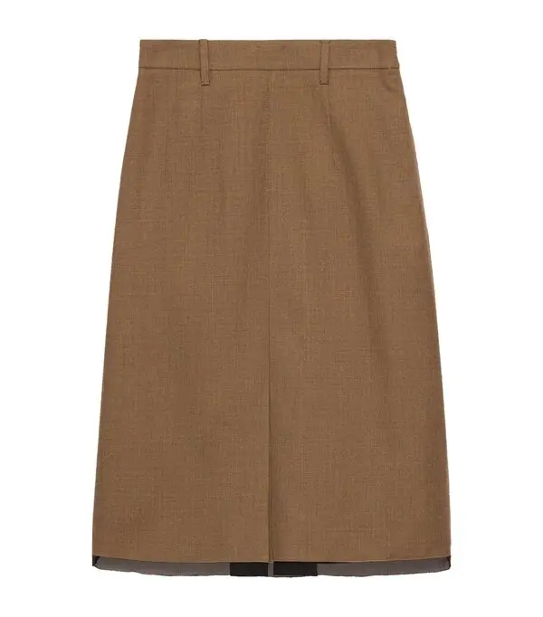 Prada Wool Midi Skirt