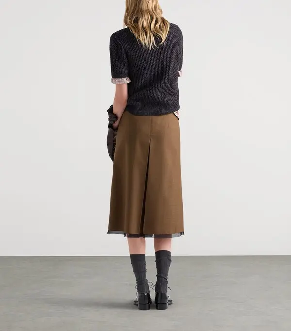 Prada Wool Midi Skirt