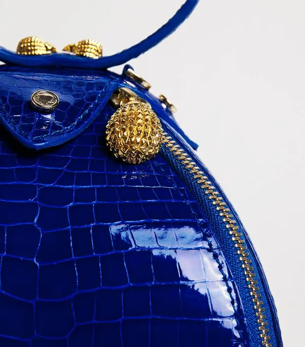 ETHAN K Crocodile Leather Duchess Top-handle Bag