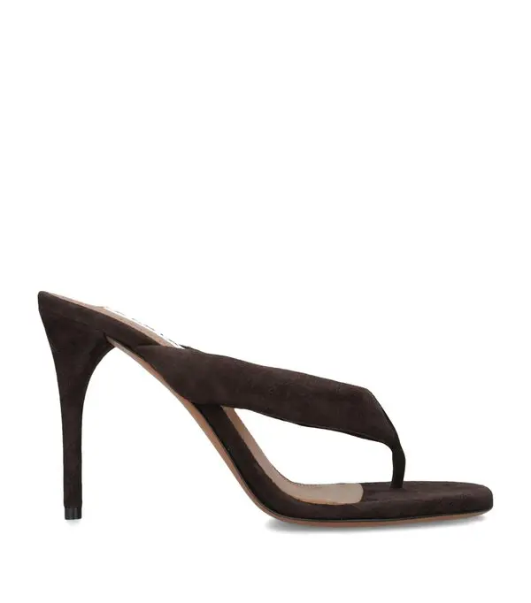 Alaïa Suede Thong Sandals 90