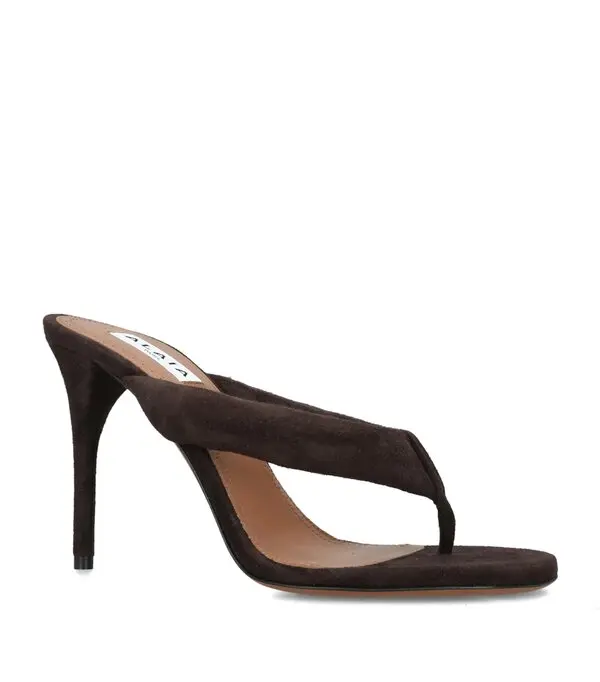 Alaïa Suede Thong Sandals 90