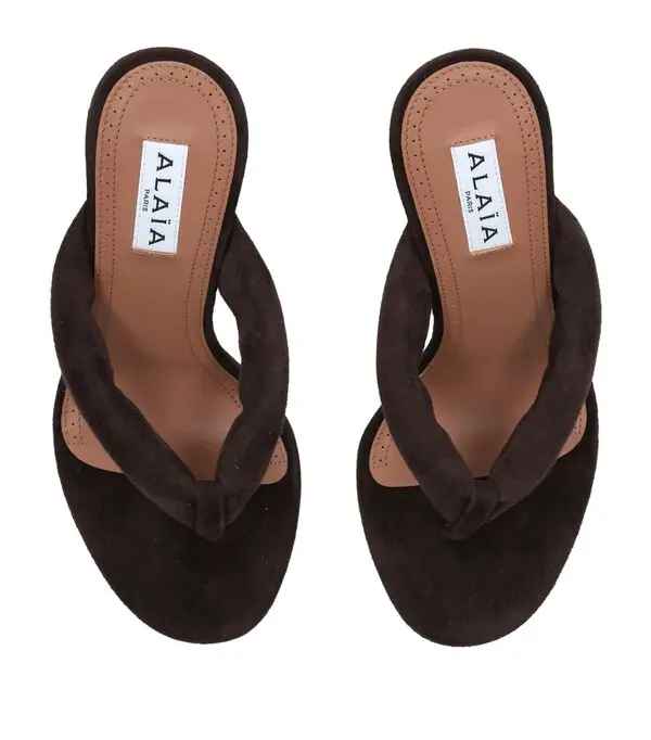 Alaïa Suede Thong Sandals 90