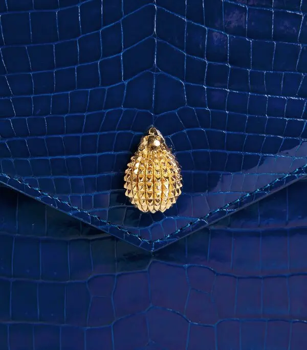 ETHAN K Crocodile Leather Infinity Top-handle Bag