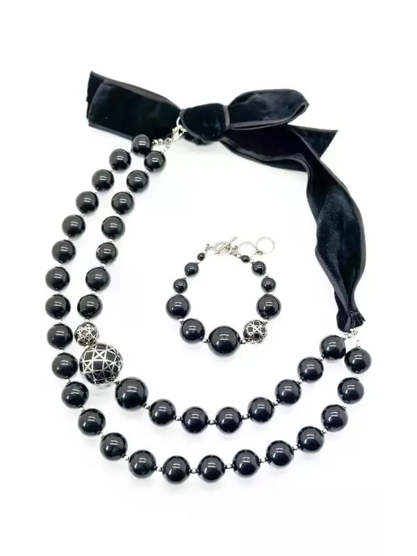 Dior 2000s Cannage Necklace Jewellery Set