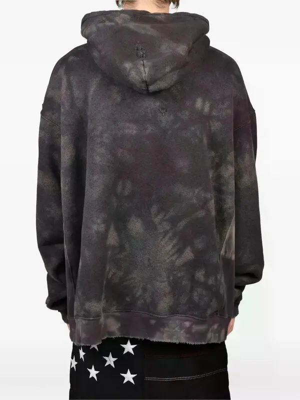 MARKING DISTANCE Logo-embroidered Washed Hoodie