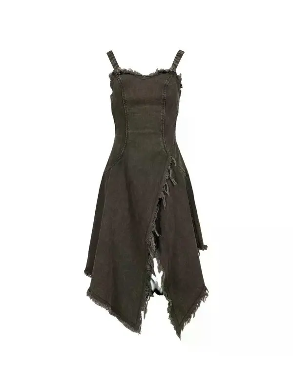 VIVAMUS Fringe-trimmed Open-back Dress