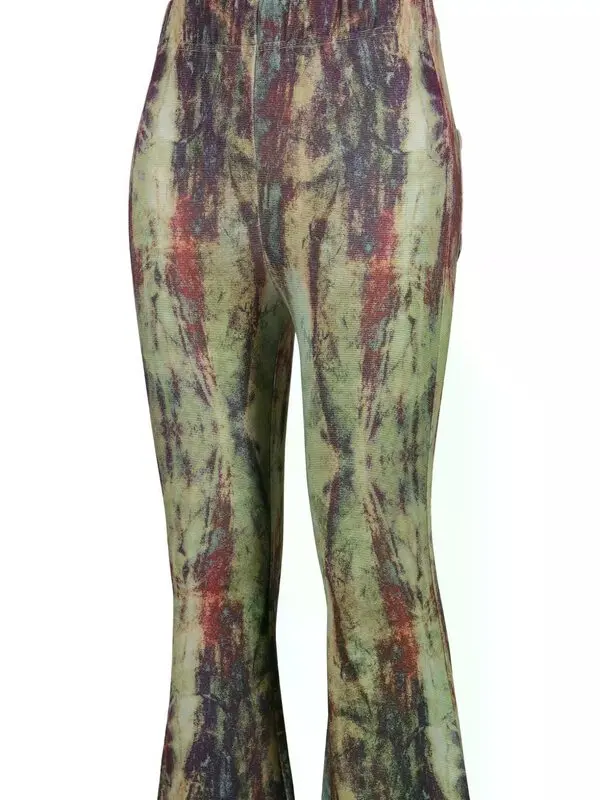 VIVAMUS Earth Tie-dye Flared Trousers