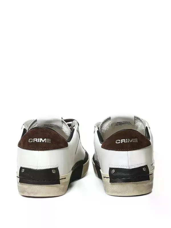 CRIME LONDON Distressed Leather Sneakers