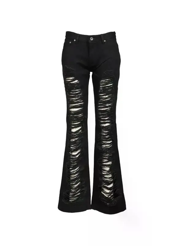 BOHEMSEO Distressed Semi-bootcut Jeans