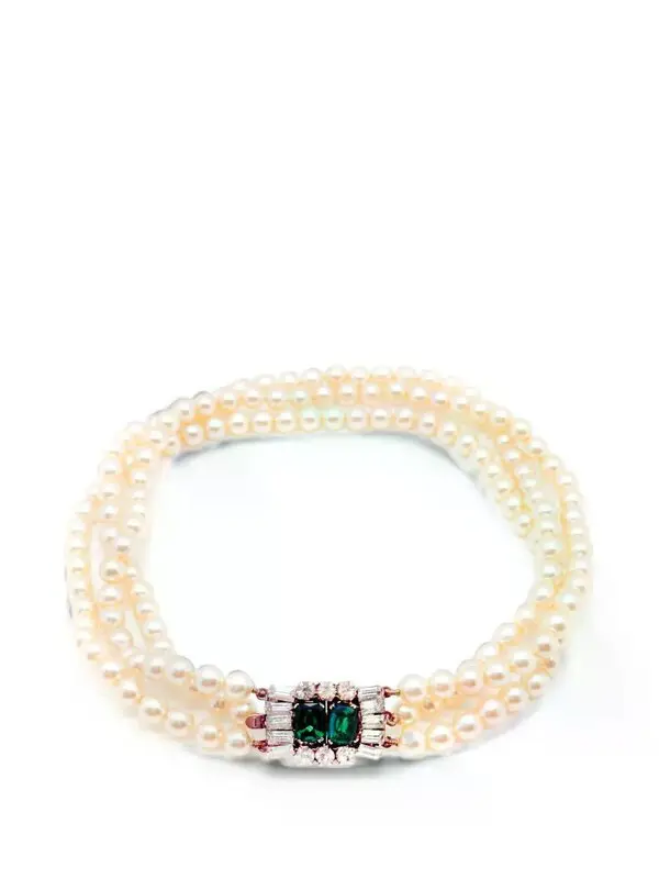 JENNIFER GIBSON JEWELLERY 1960s Faux-pearl Choker - Neutrals
