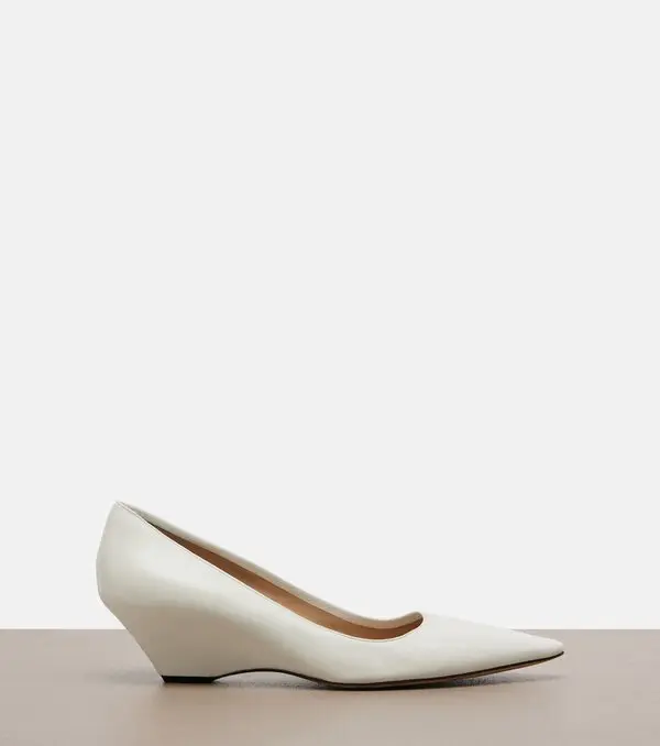THE ROW Liisa Leather Wedges