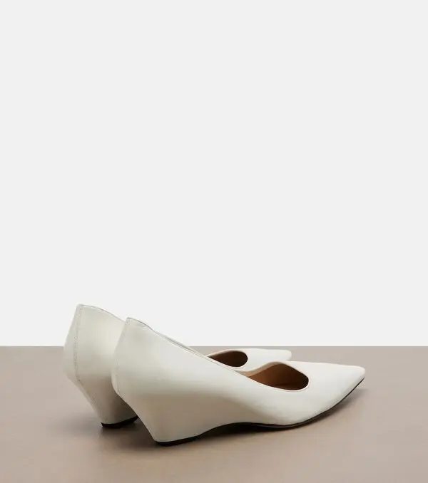 THE ROW Liisa Leather Wedges