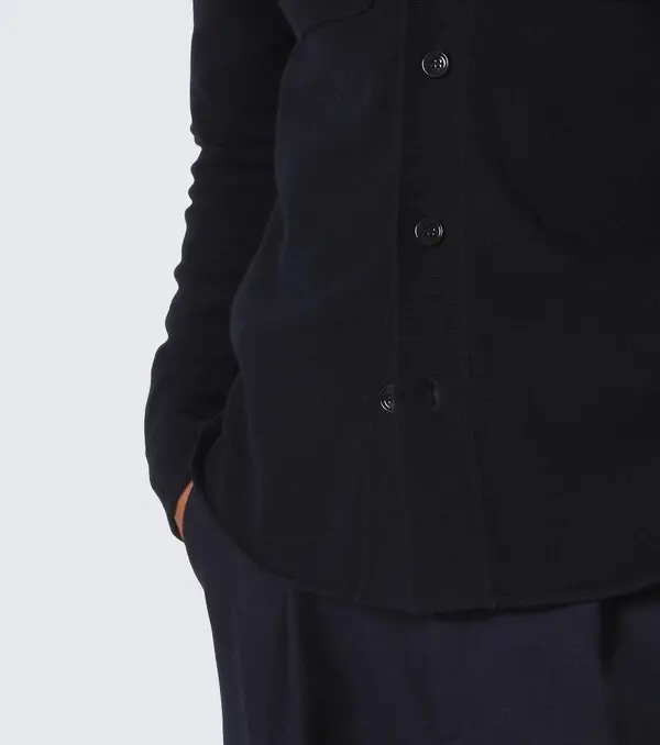 ALLUDE Knitted Wool And Cashmere Shirt
