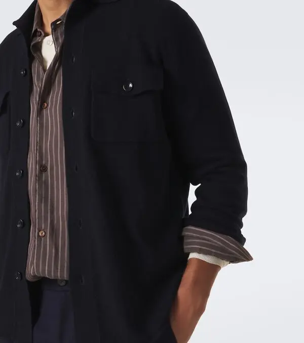 ALLUDE Knitted Wool And Cashmere Shirt