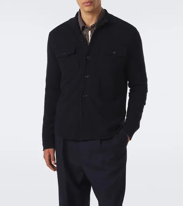 ALLUDE Knitted Wool And Cashmere Shirt