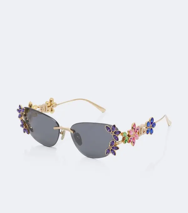 Dolce & Gabbana Crystal-embellished Cat-eye Sunglasses