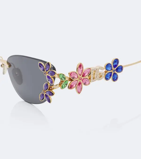 Dolce & Gabbana Crystal-embellished Cat-eye Sunglasses