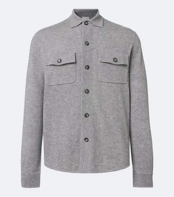 ALLUDE Knitted Wool And Cashmere Shirt