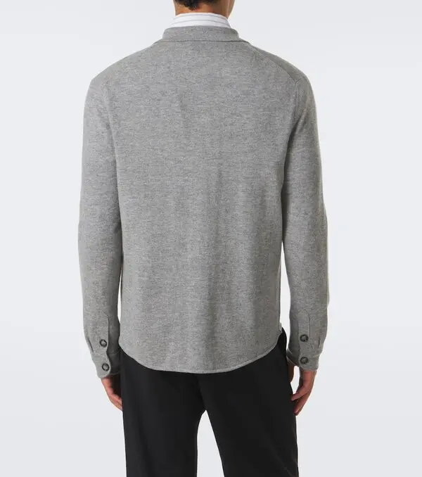 ALLUDE Knitted Wool And Cashmere Shirt