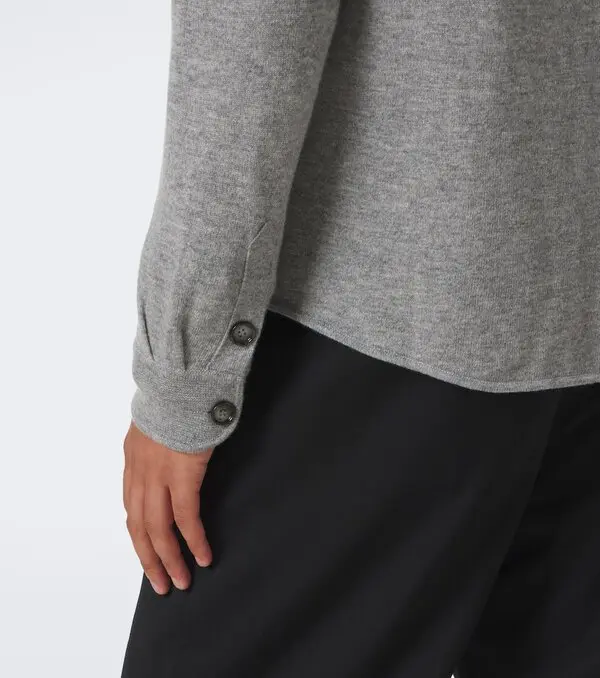 ALLUDE Knitted Wool And Cashmere Shirt