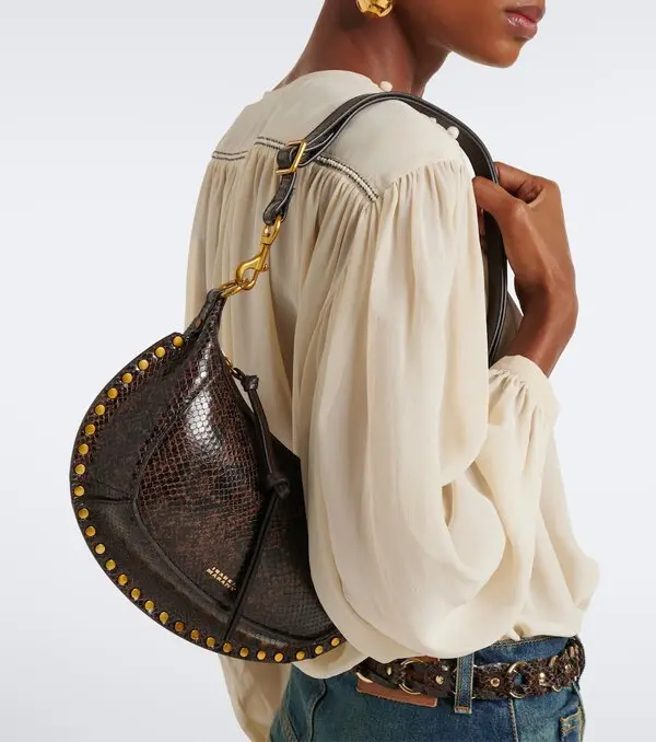Isabel Marant Étoile Oskan Small Leather Shoulder Bag - Brown