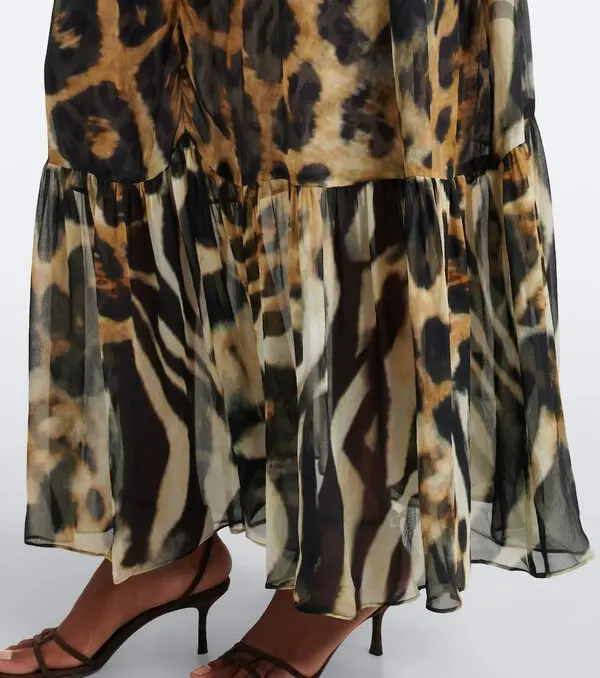 Camilla Embellished Leopard-print Silk Chiffon Maxi Dress