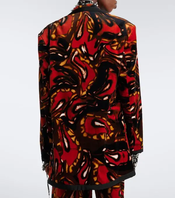 Dries Van Noten Printed Cotton-blend Blazer