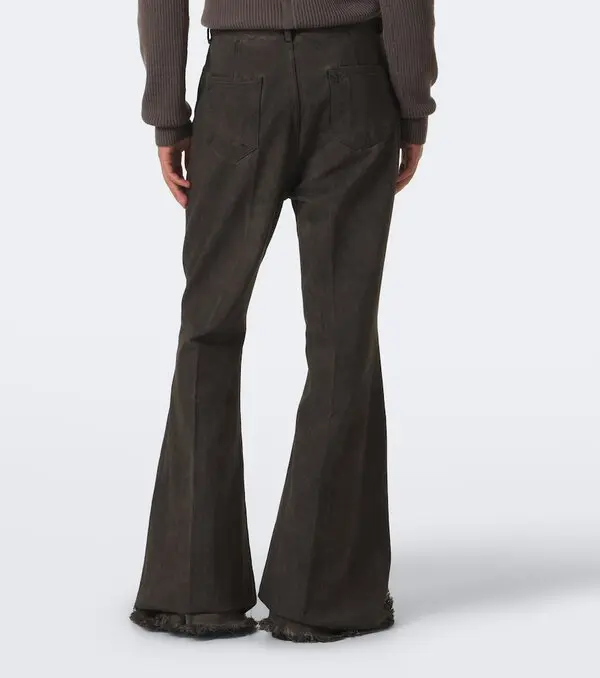 Rick Owens Bolan Distressed Flared Jeans