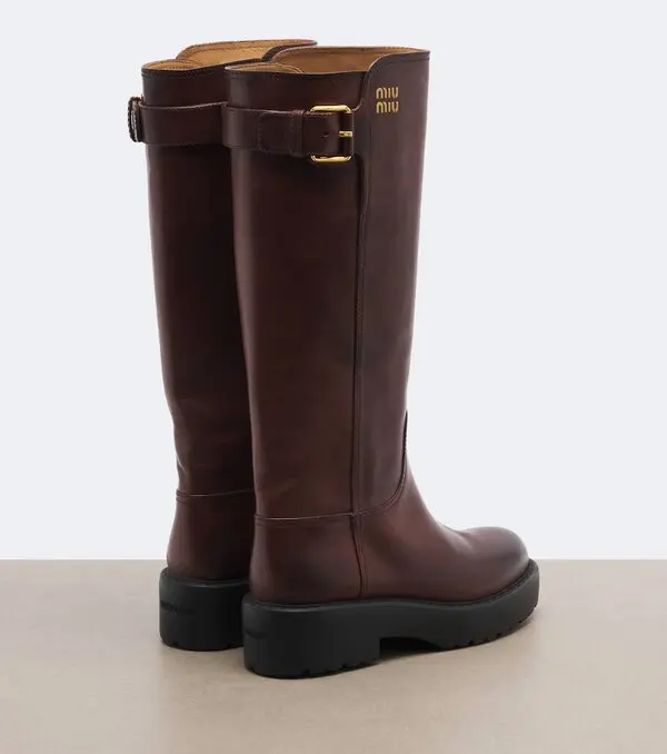 Miu Miu Leather Knee-high Boots