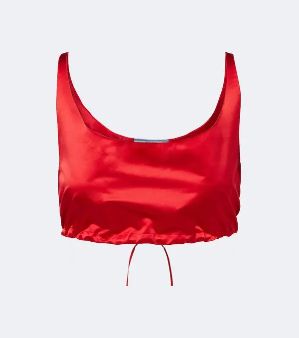 Prada Silk Duchesse Crop Top