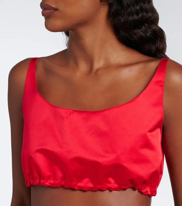 Prada Silk Duchesse Crop Top