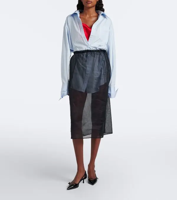 Prada Silk Duchesse Crop Top