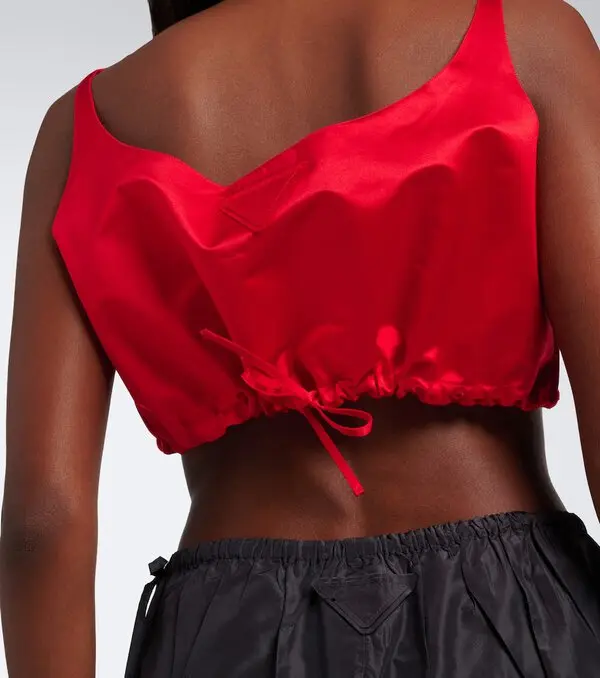 Prada Silk Duchesse Crop Top