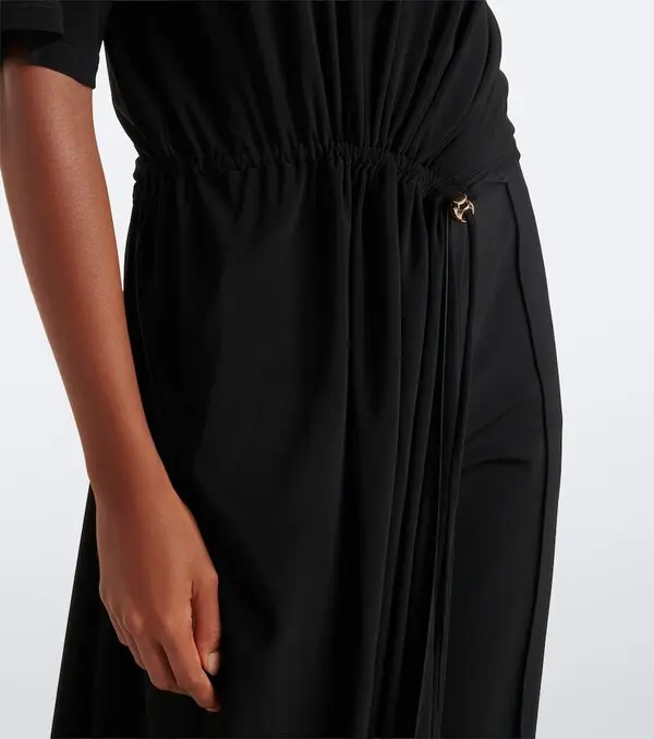 Sportmax Asymmetric Draped Jersey Top