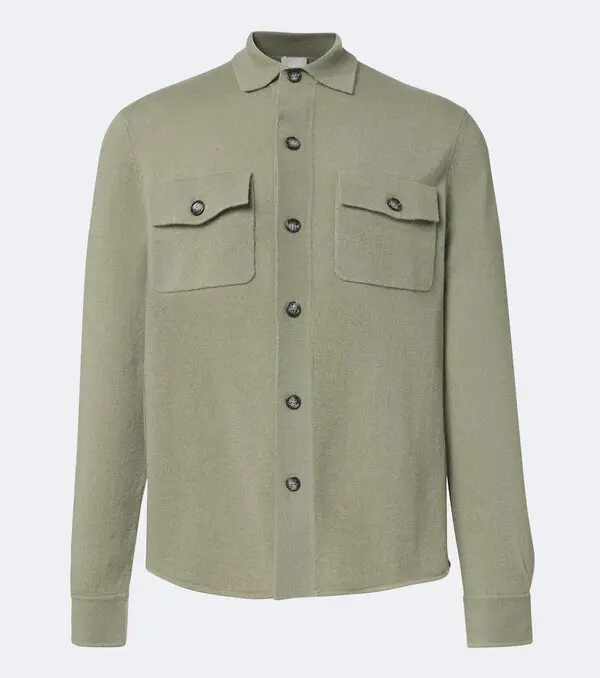 ALLUDE Knitted Wool And Cashmere Shirt