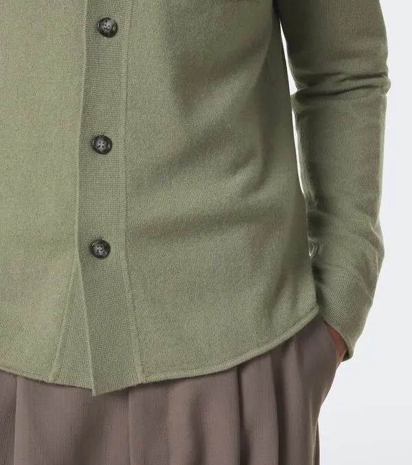 ALLUDE Knitted Wool And Cashmere Shirt