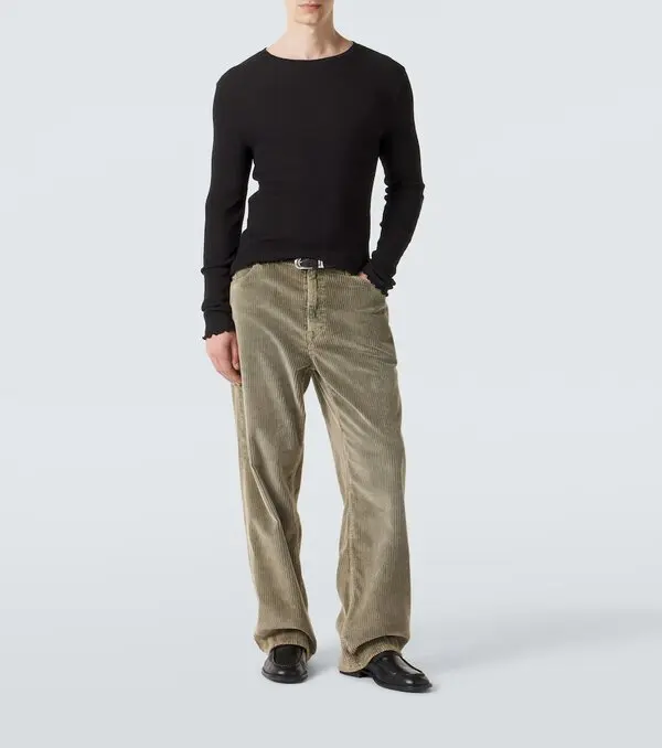 Our Legacy Elongated Ribbed-knit Cotton-blend Top