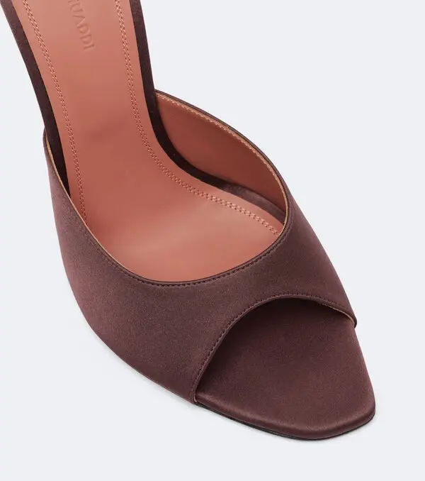 Amina Muaddi Alexa Satin Mules
