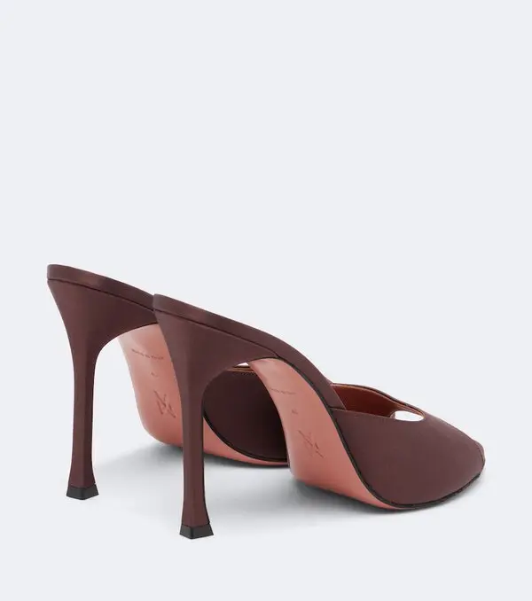 Amina Muaddi Alexa Satin Mules